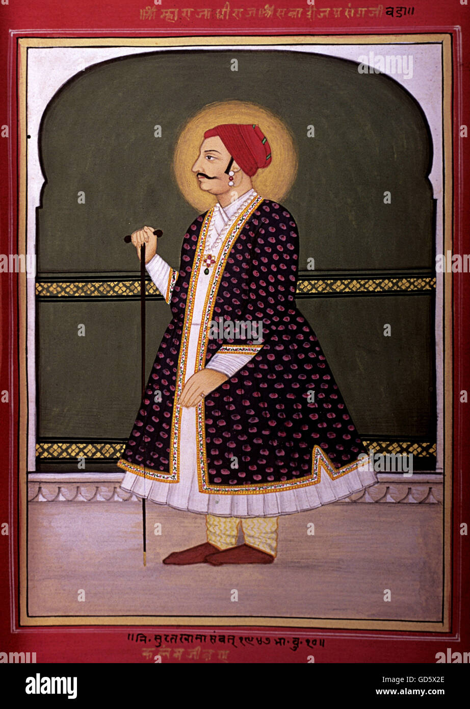 King india painting portrait hi-res stock photography and images - Alamy