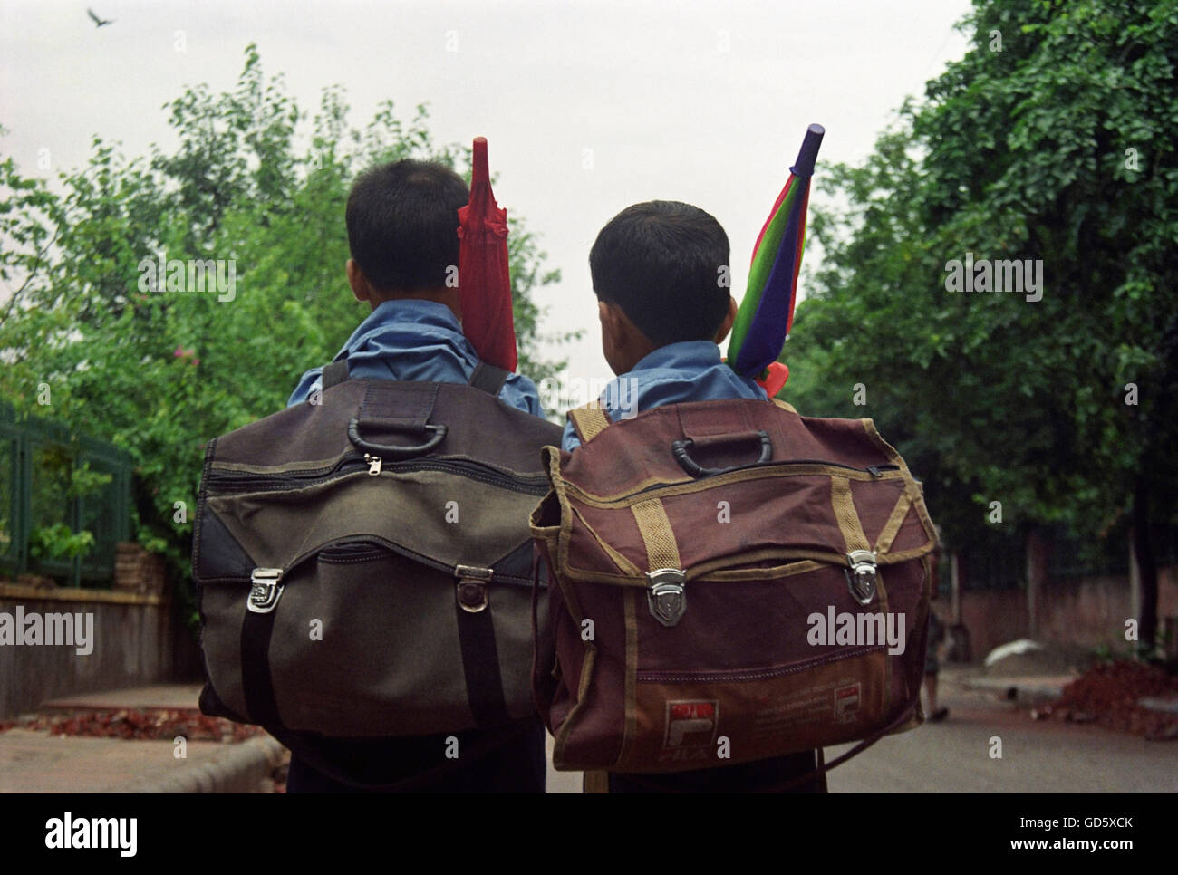 Kids on their way to school Stock Photo - Alamy