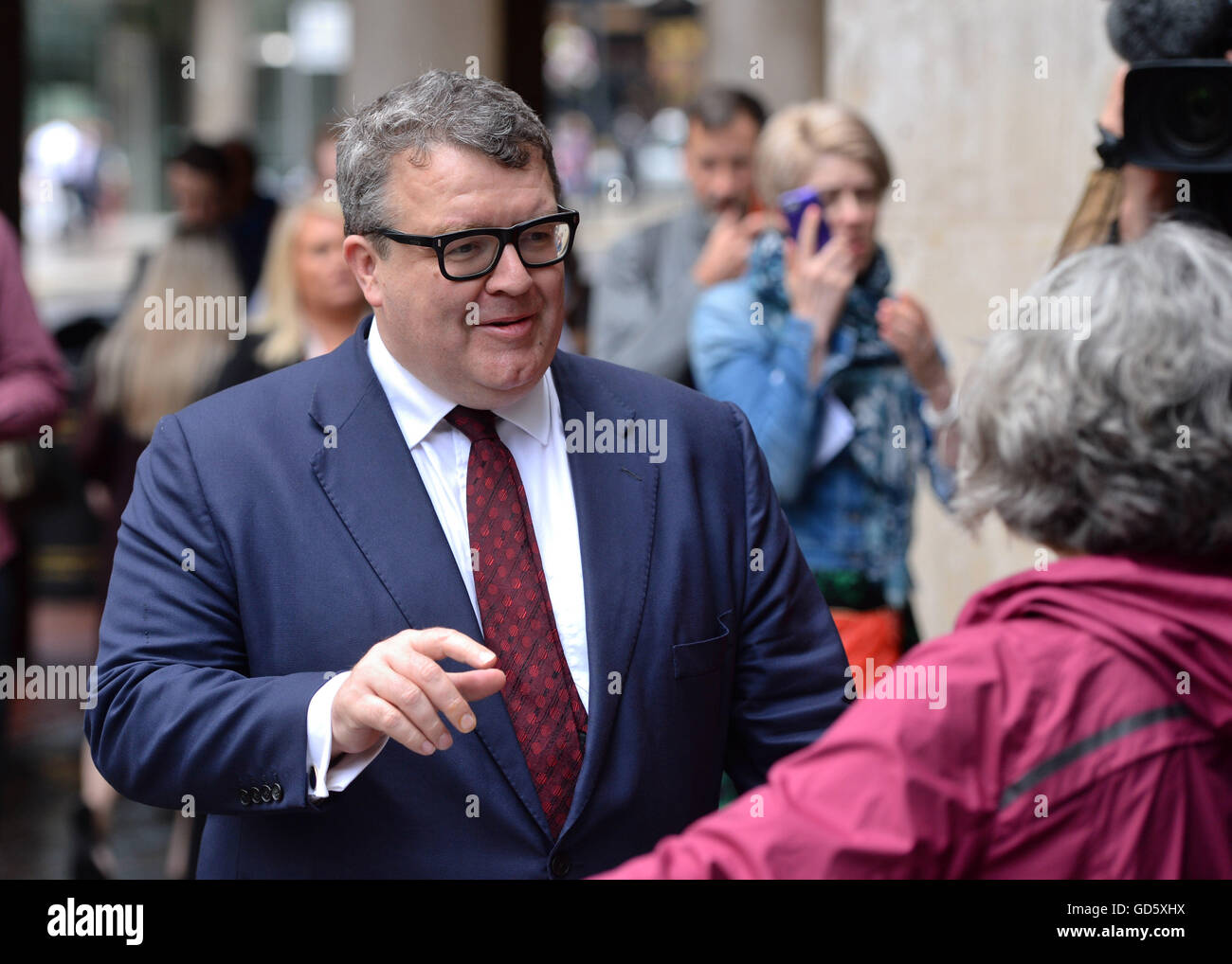 Labour Party deputy leader Tom Watson arrives at Labour HQ in ...