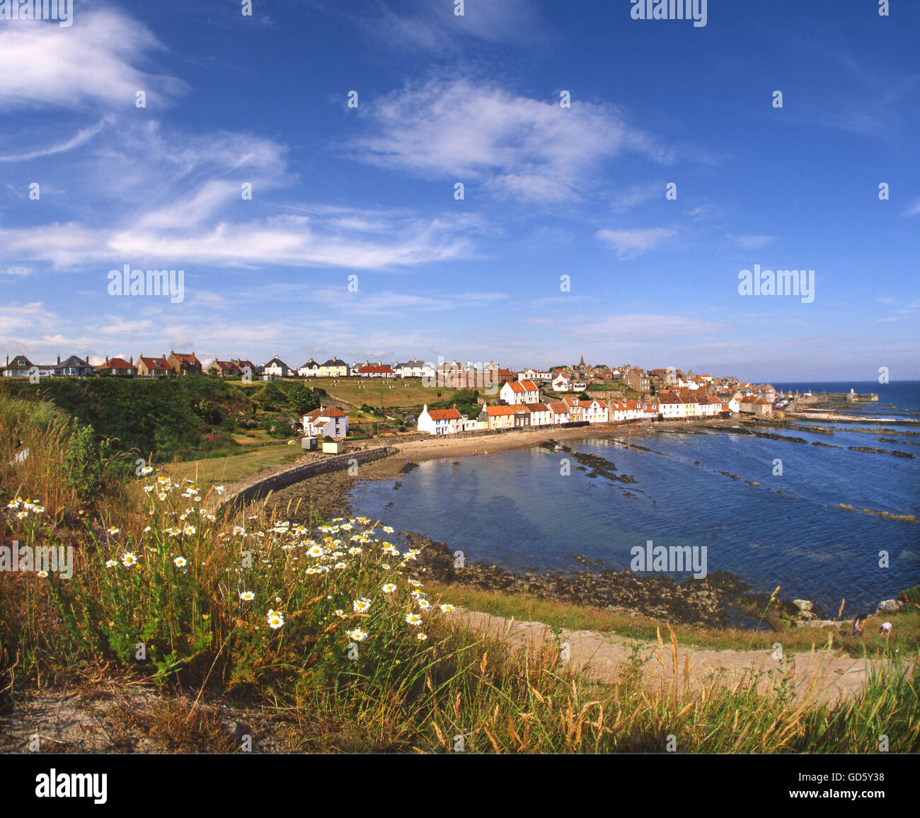 Summer view overlooking Pittenweem, East Neuk, Fife Stock Photo - Alamy