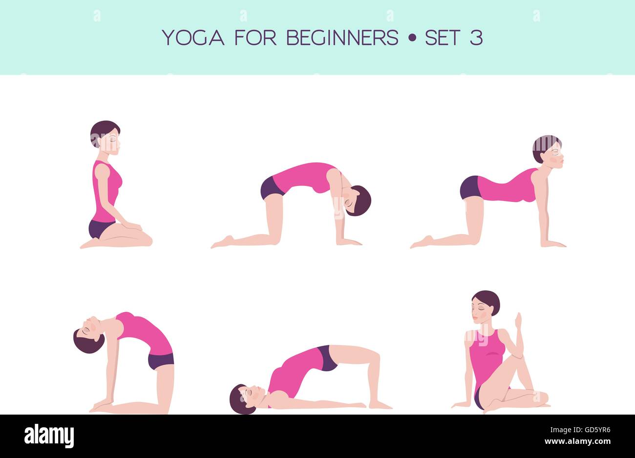 Yoga for beginners basic set Stock Vector Image & Art - Alamy