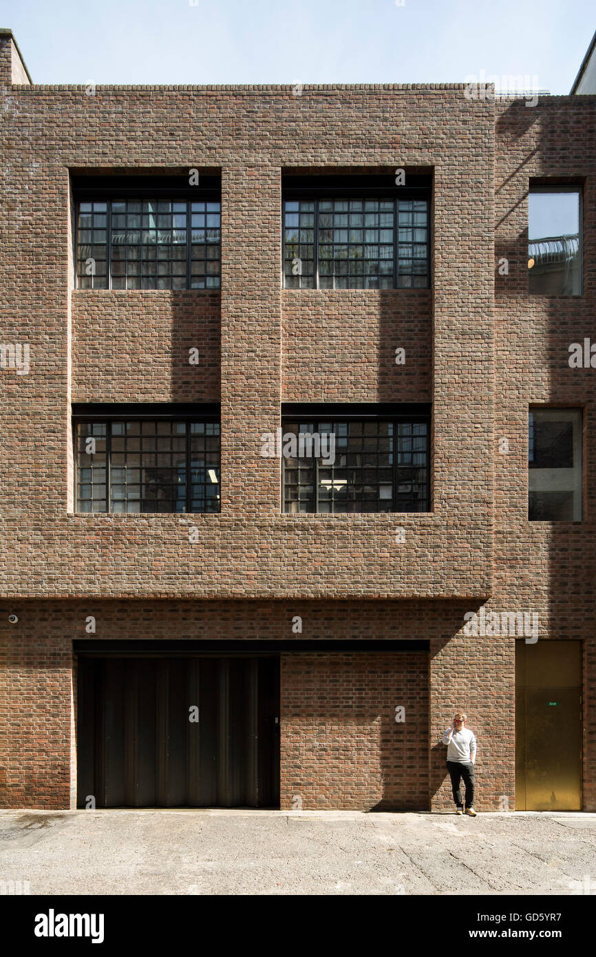 Exterior view of rear face, new building. 76 Dean Street, London ...