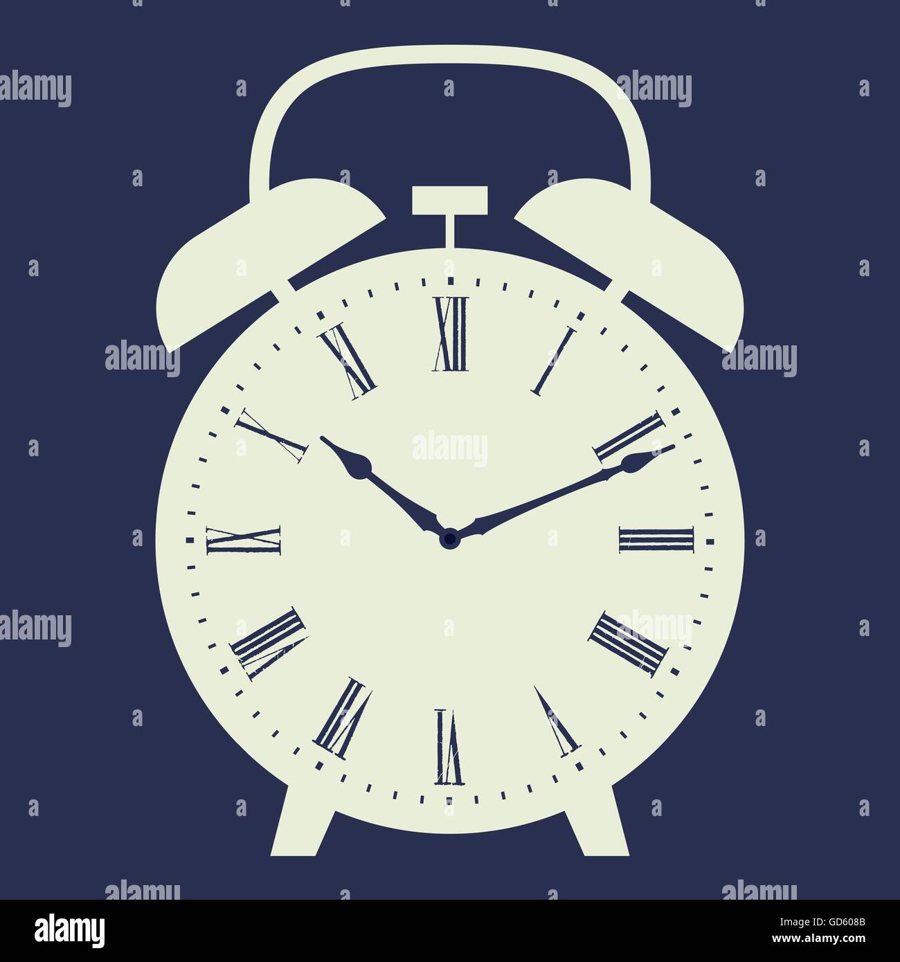 Clock illustration on dark blue background Stock Vector Image & Art - Alamy