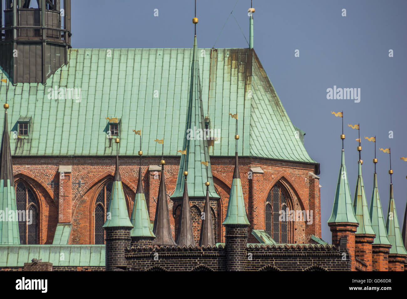Detail of the Marienkirche in Lubeck, Germany Stock Photo - Alamy