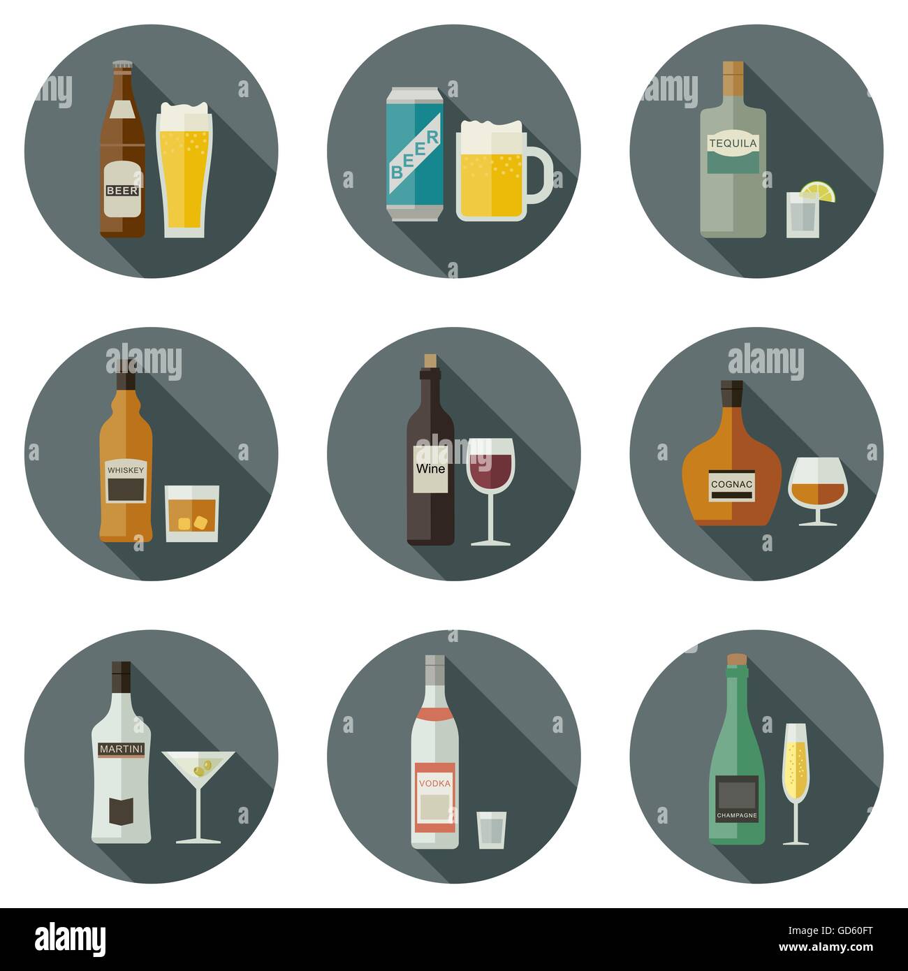 Beverages and drinks icons Stock Vector Image & Art - Alamy