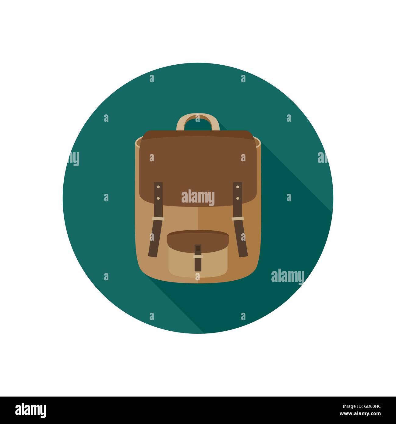 Packed backpack Stock Vector Images - Alamy