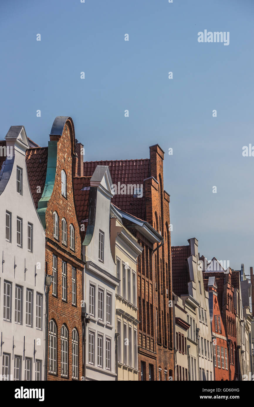 Old gables in the historic center of Lubeck, Germany Stock Photo - Alamy
