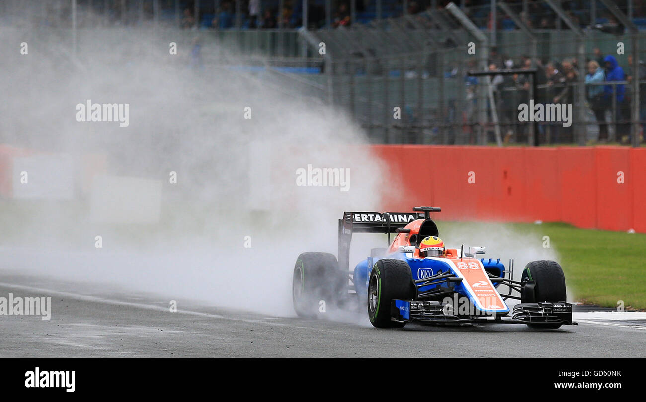 Manor F1 Team's Rio Haryanto during mid season testing at Silverstone ...