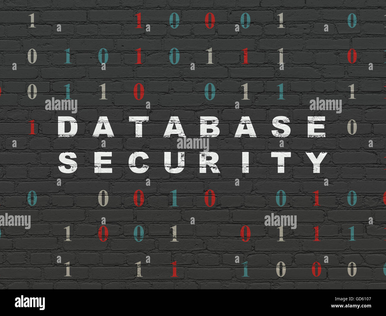 Software concept: Database Security on wall background Stock Photo - Alamy