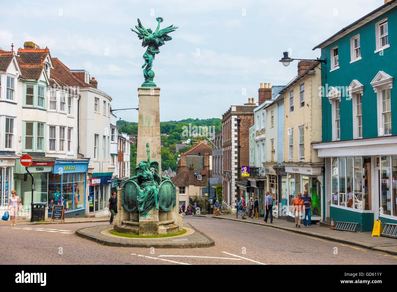 High Street Lewes War Memorial Lewes Sussex Stock Photo - Alamy