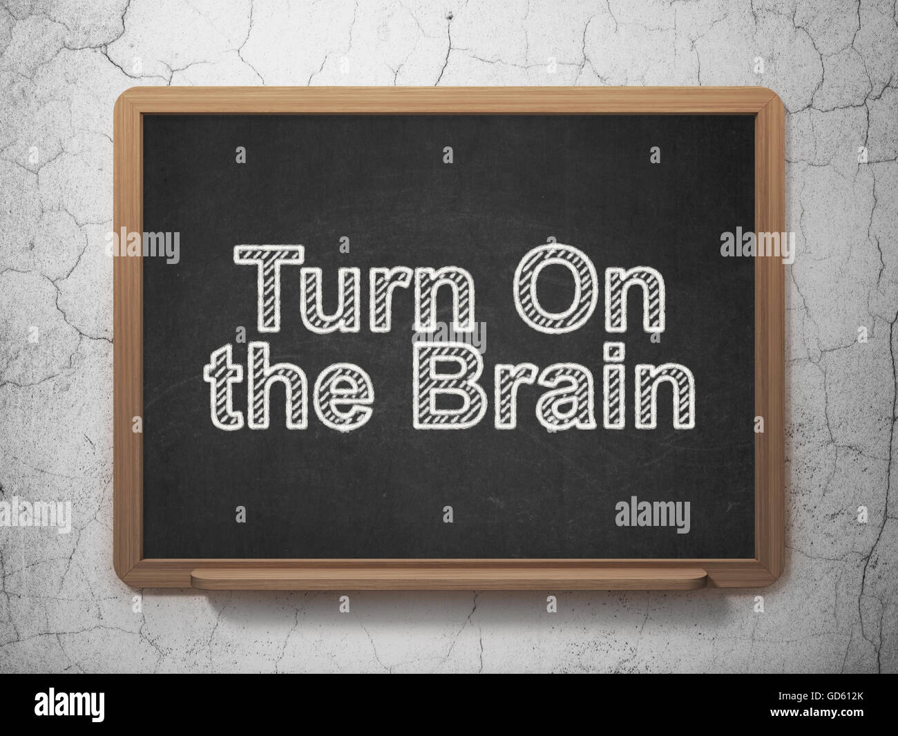 Studying concept: Turn On The Brain on chalkboard background Stock ...