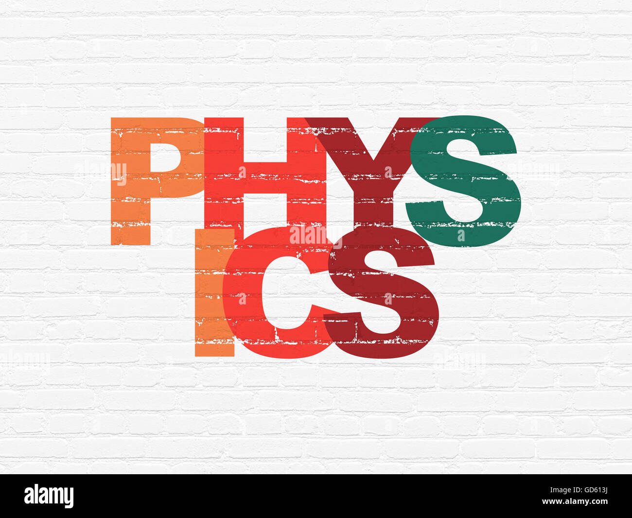 Learning concept: Physics on wall background Stock Photo - Alamy