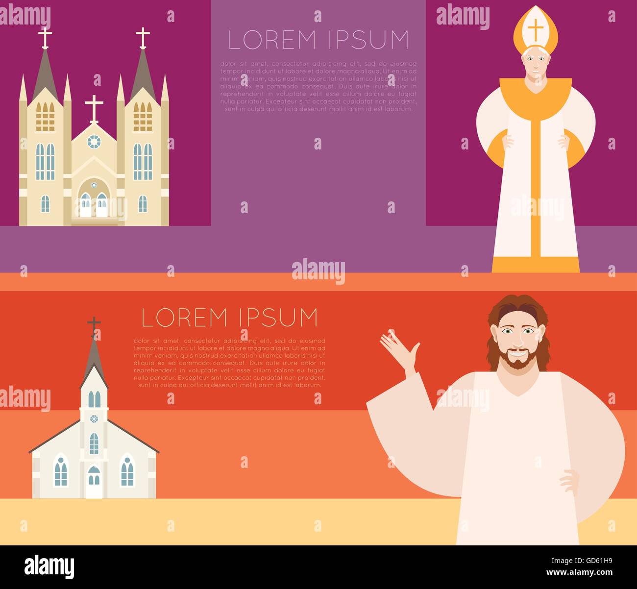 Catholic Church Banner Stock Vector Image & Art - Alamy