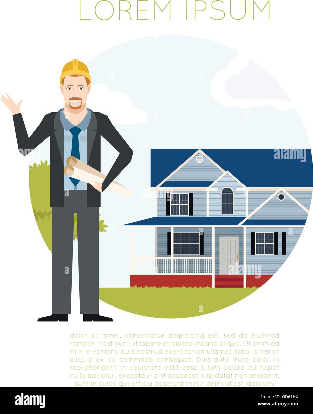 Home building cartoon hi-res stock photography and images - Alamy