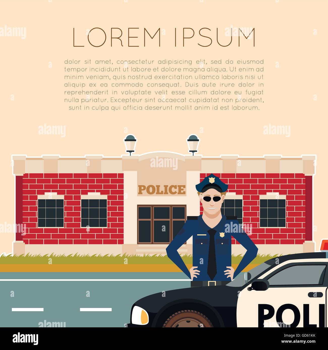 Police department banner5 Stock Vector Image & Art - Alamy