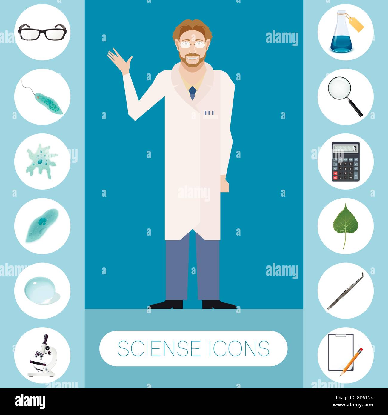 Set of science icons Stock Vector Image & Art - Alamy