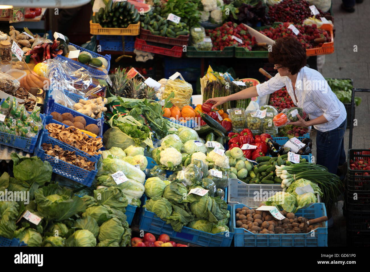 the Market Hall in the old town of Wroclaw in Poland in east Europe ...