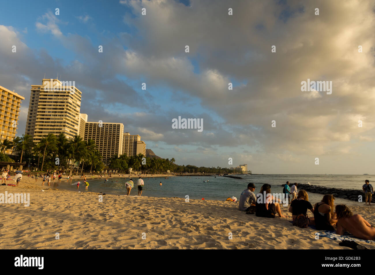 Wakiki Beach in Honolulu Stock Photo - Alamy