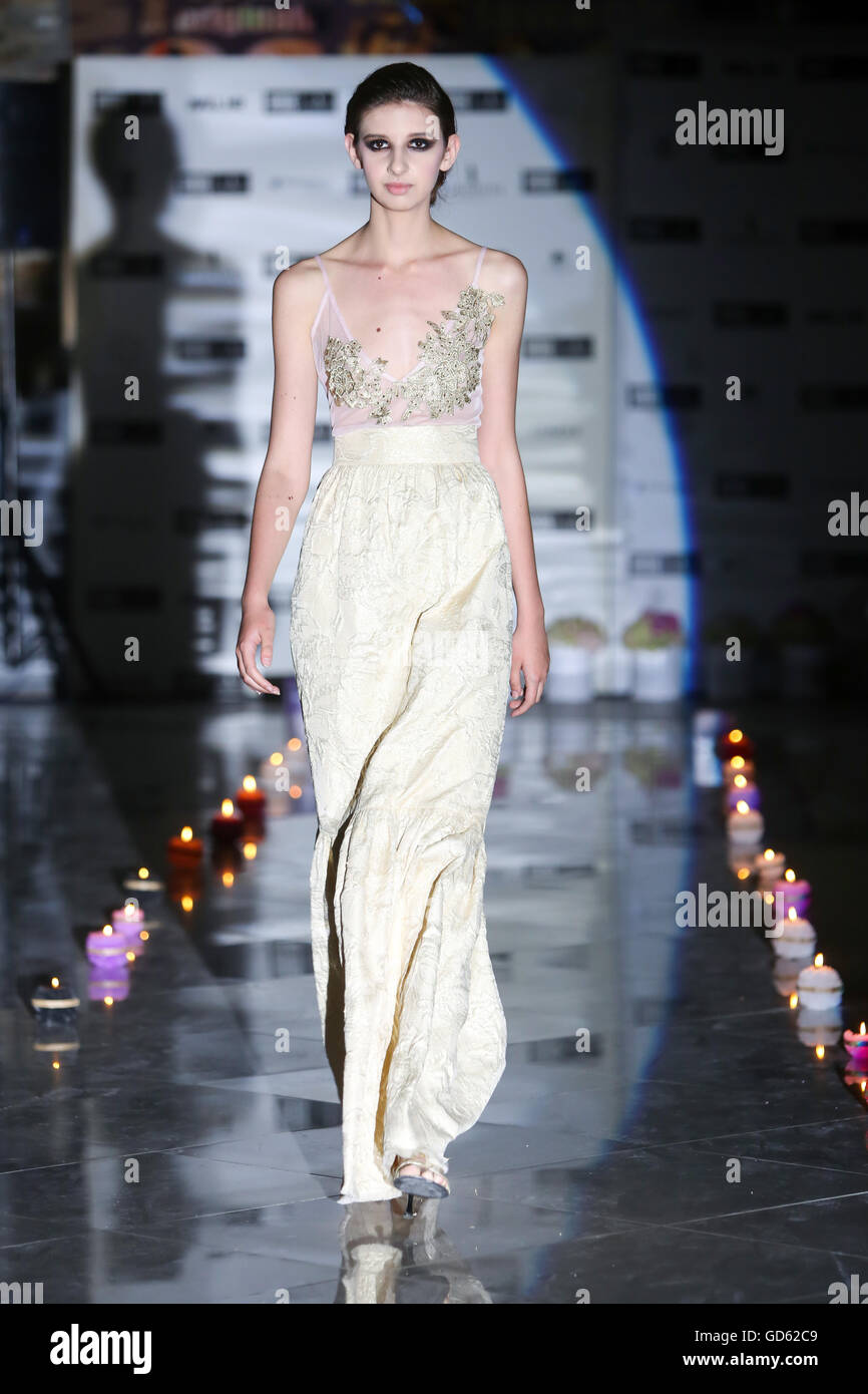 Model wearing clothes designed by Maja Stamol on the Fashion Week ...