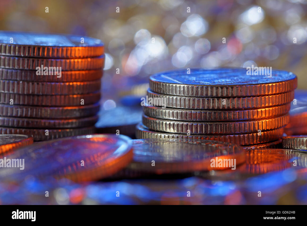 Silver coins texture hi-res stock photography and images - Alamy