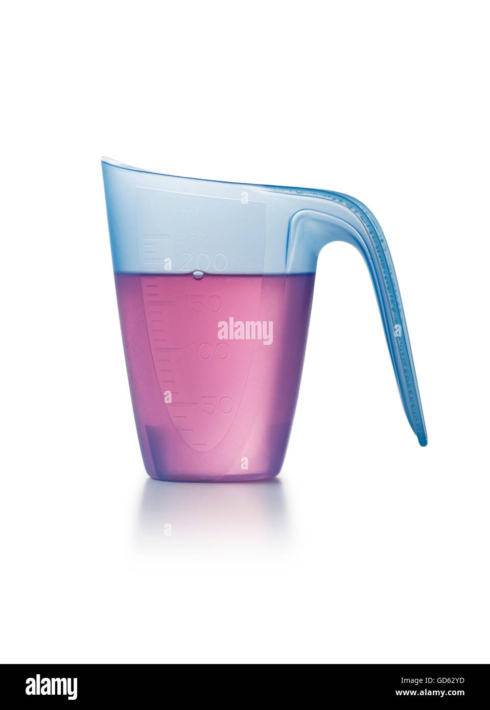 Cleaning Chemical in a Measuring Cup Isolated on White Background Stock ...