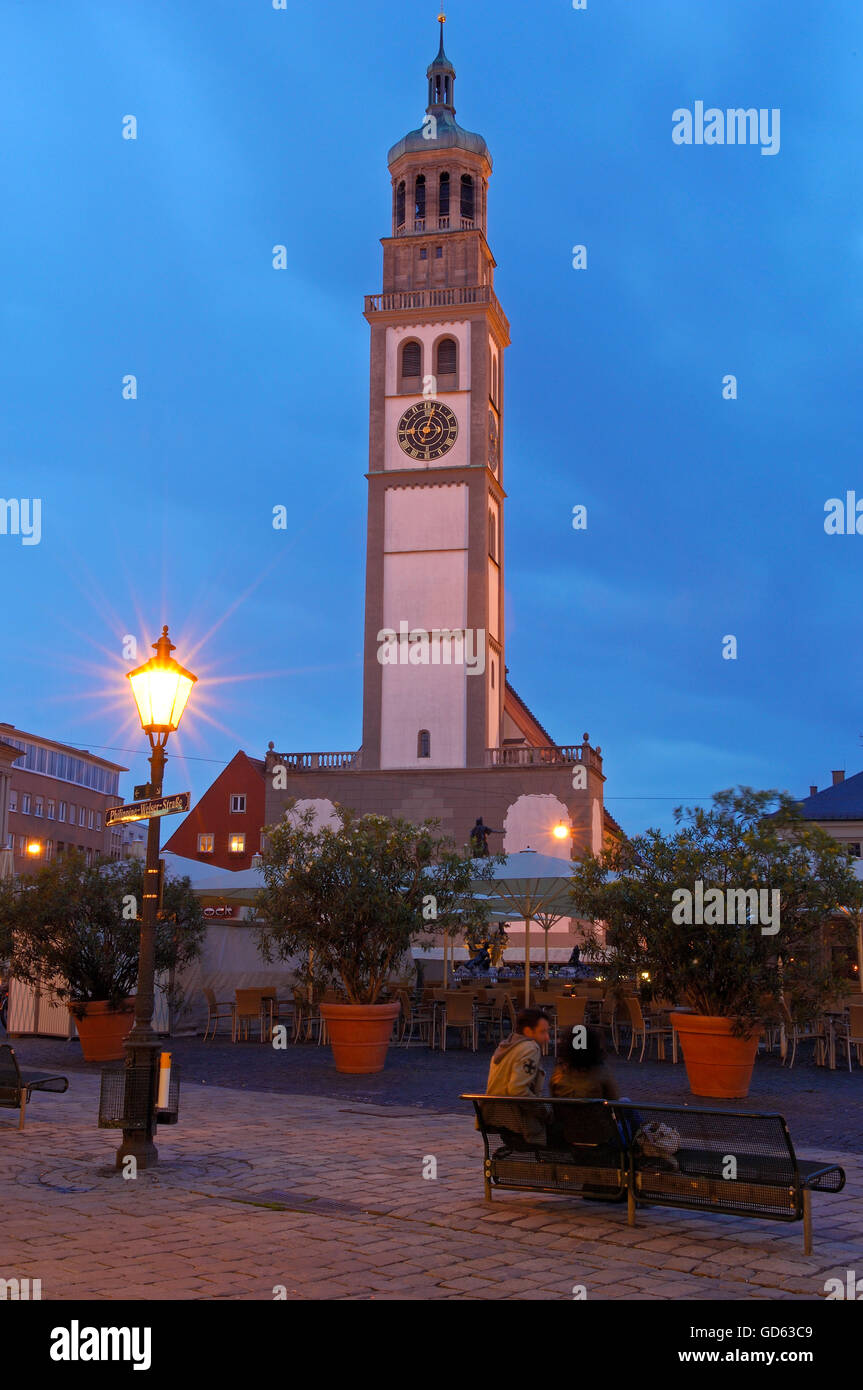 Augsburg, Rathausplatz, Town Hall Square, Perlach Tower, Romantic Road ...