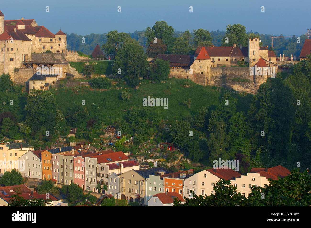 Burghausen, Castle, Upper Bavaria, Altötting district, View from ...