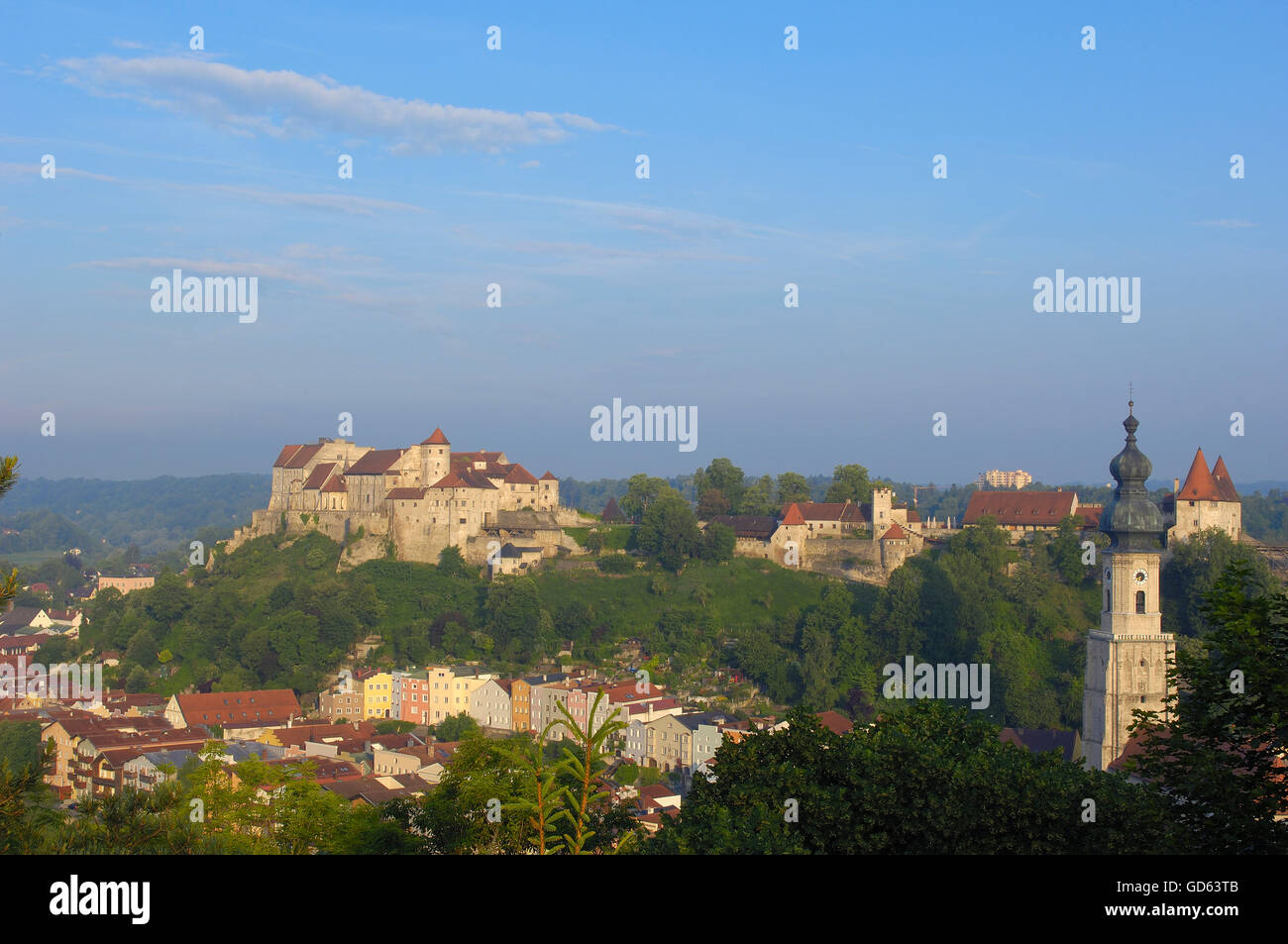 Burghausen, Castle, Upper Bavaria, Altötting district, View from ...