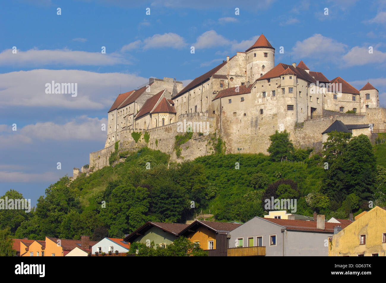 Burghausen, Castle, Upper Bavaria, Altötting district, View from ...