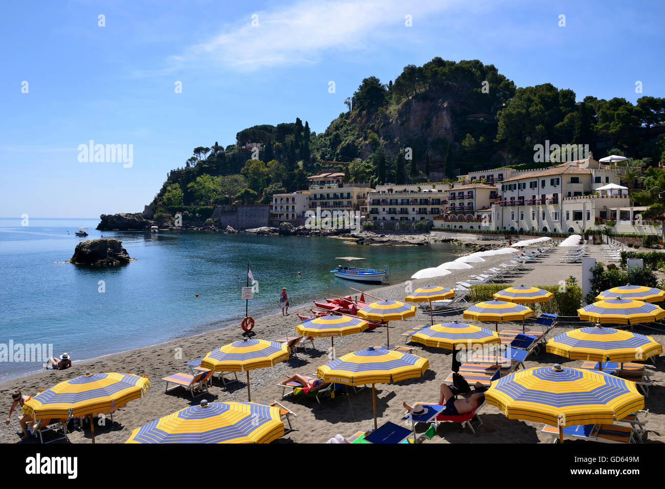 Mazzaro Beach - Taormina, Sicily, Italy Stock Photo - Alamy