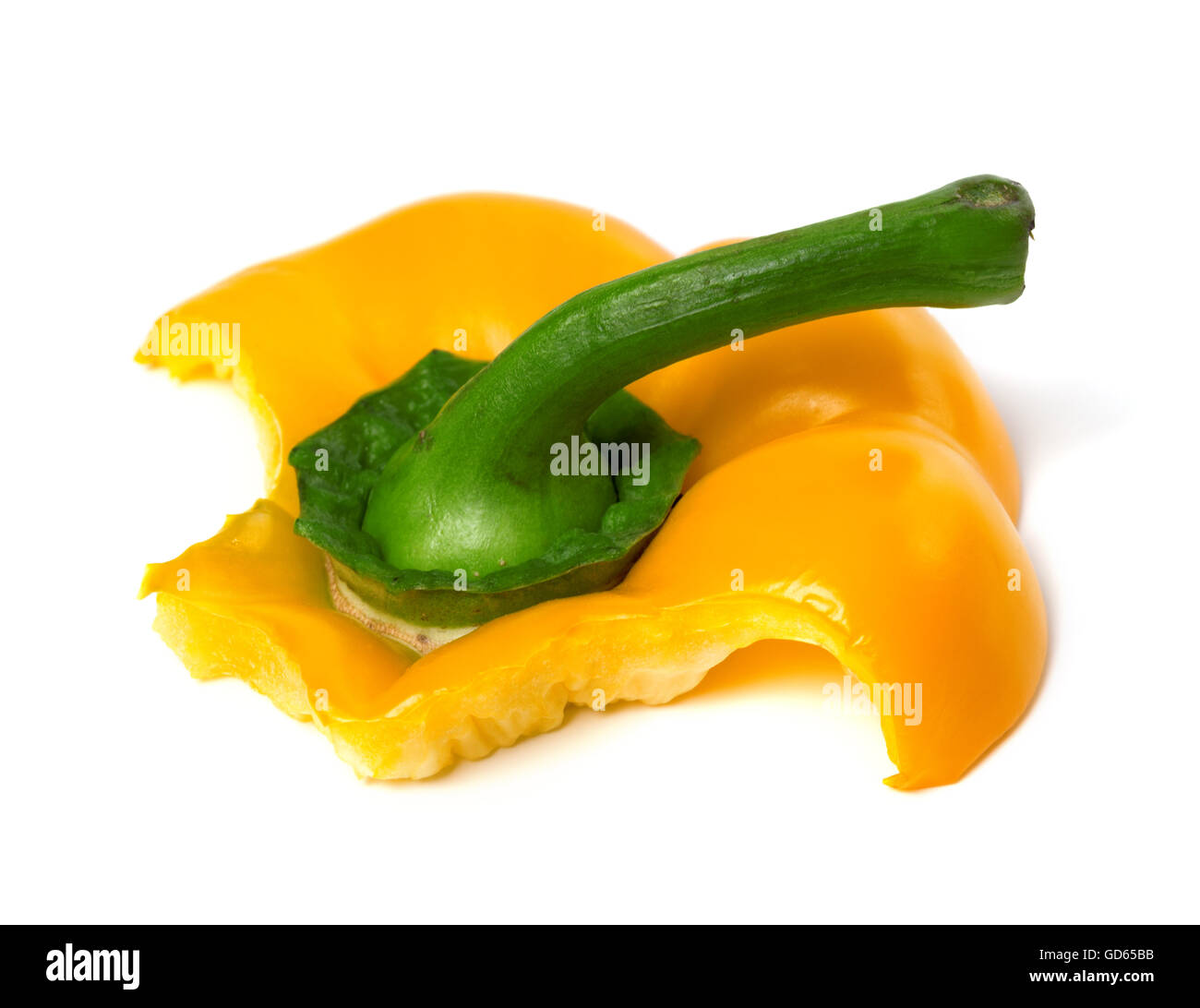 Leftovers of paprika. Isolated on white background Stock Photo - Alamy
