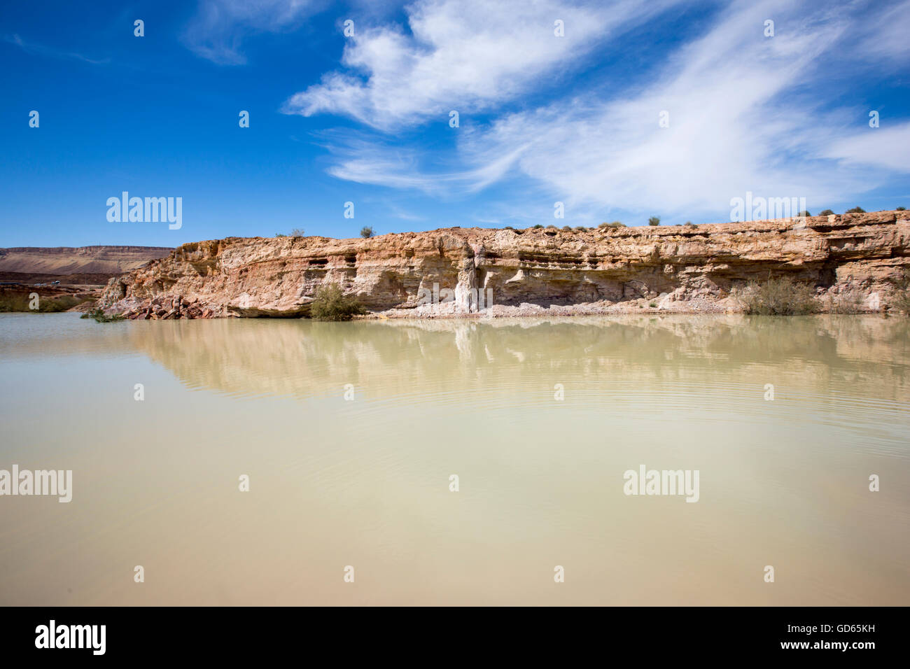The lake at Timna natural and historic park, Israel, The Timna Valley ...