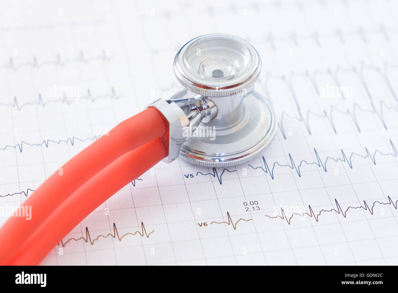 Health stethoscope ecg pulse hi-res stock photography and images - Alamy