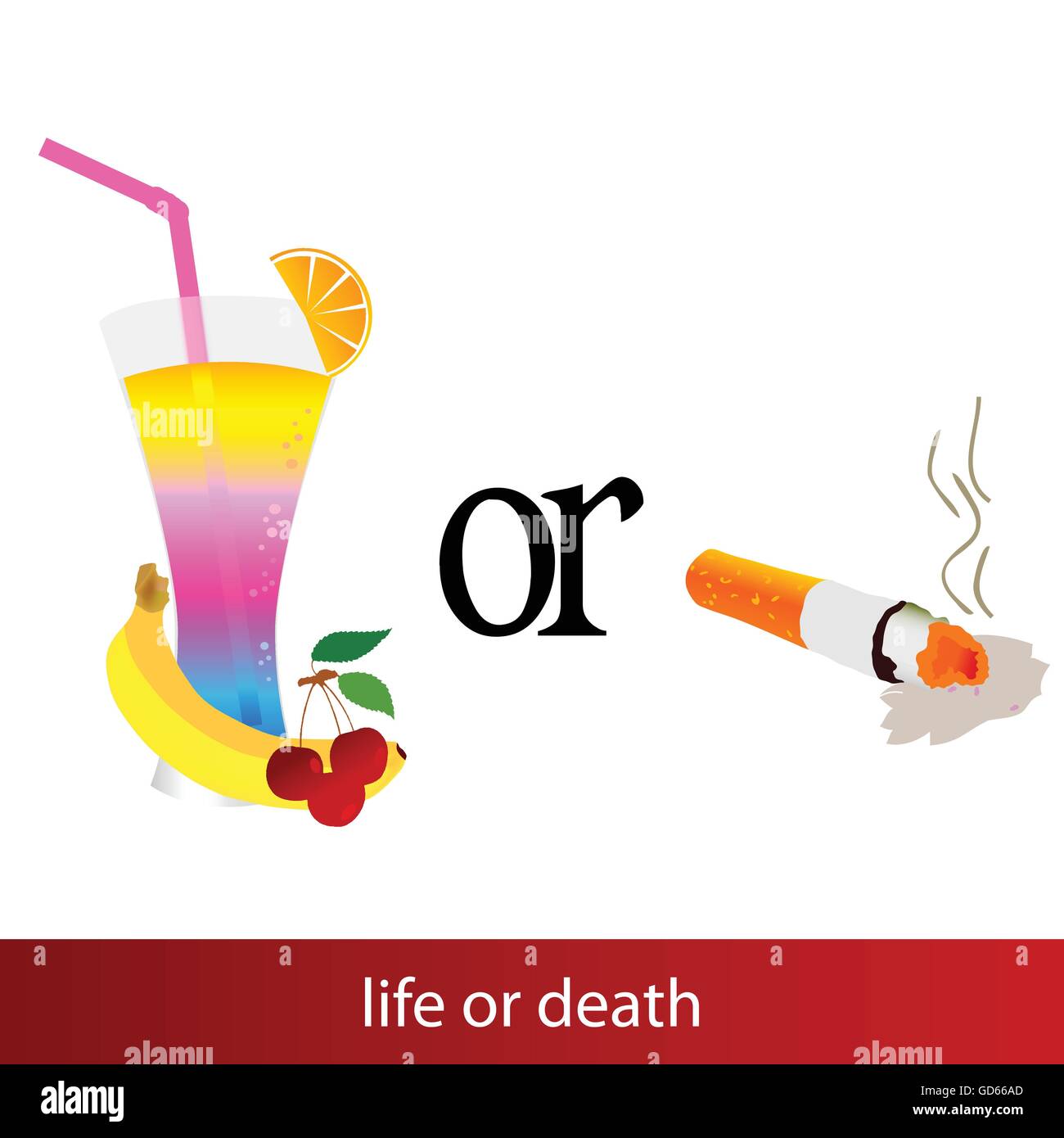 life or death illustration sign on white background Stock Vector Image ...