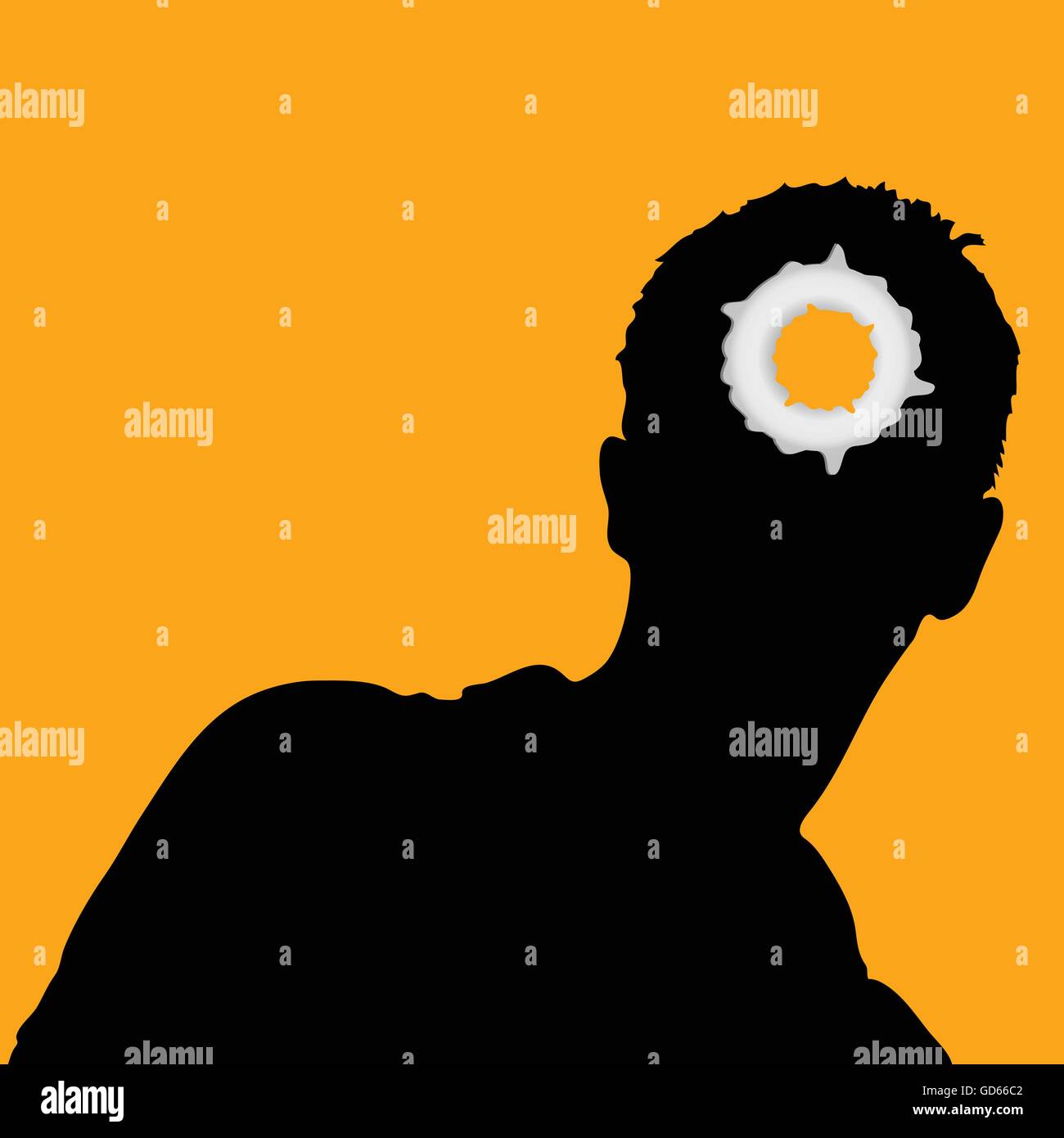 Man gunshot Stock Vector Images - Alamy