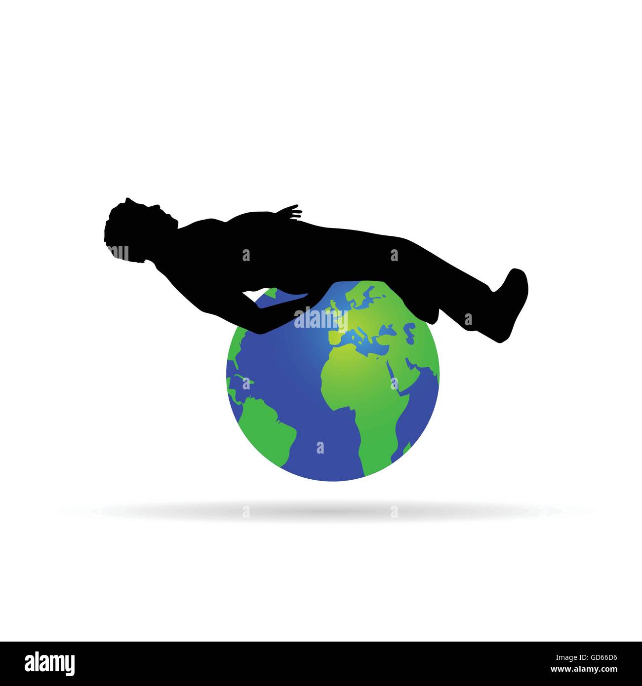 man on the globe vector illustration Stock Vector Image & Art - Alamy