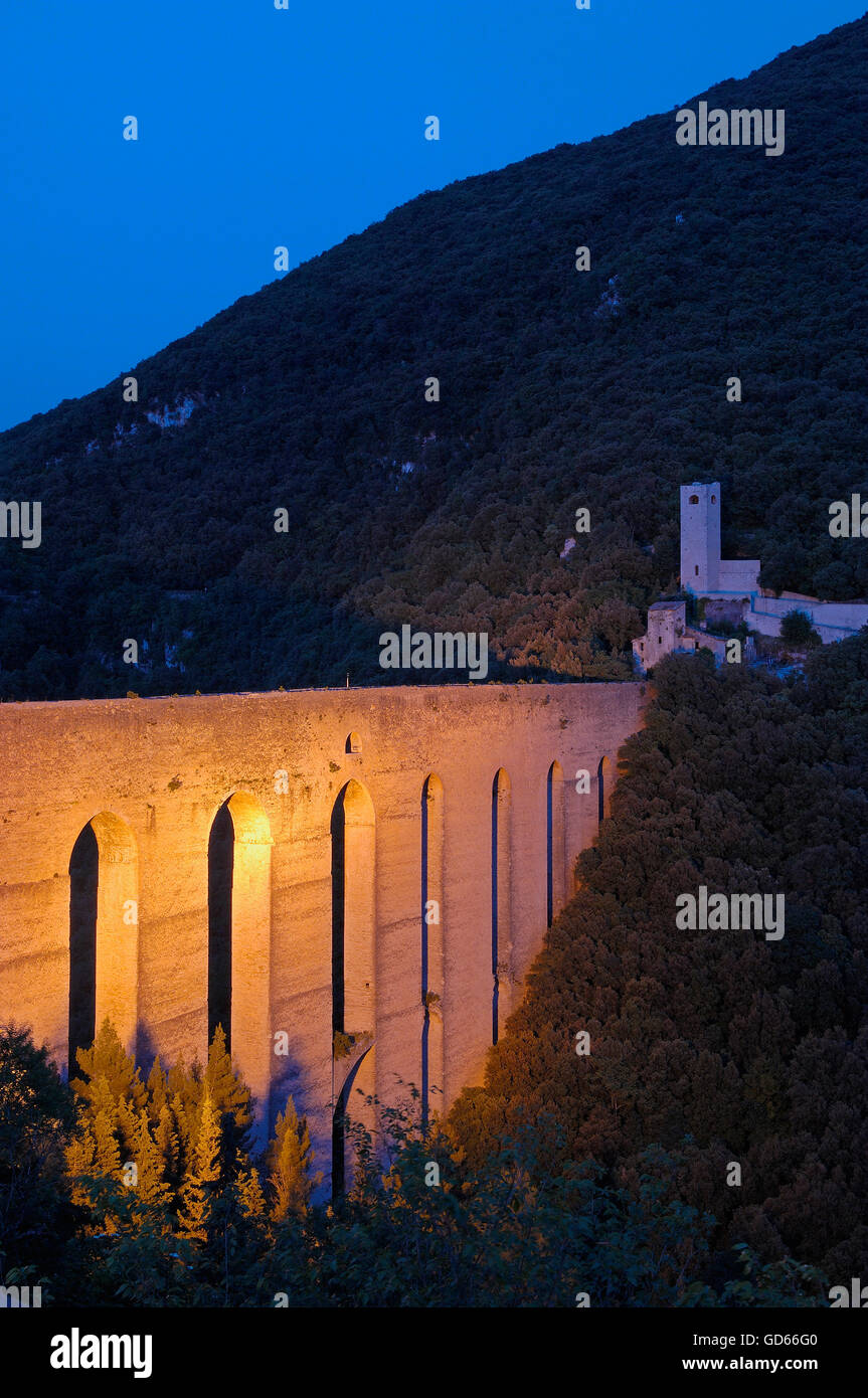 Spoleto, Umbria, Ponte delle torri, Tower Bridge, Italy, Europe Stock ...