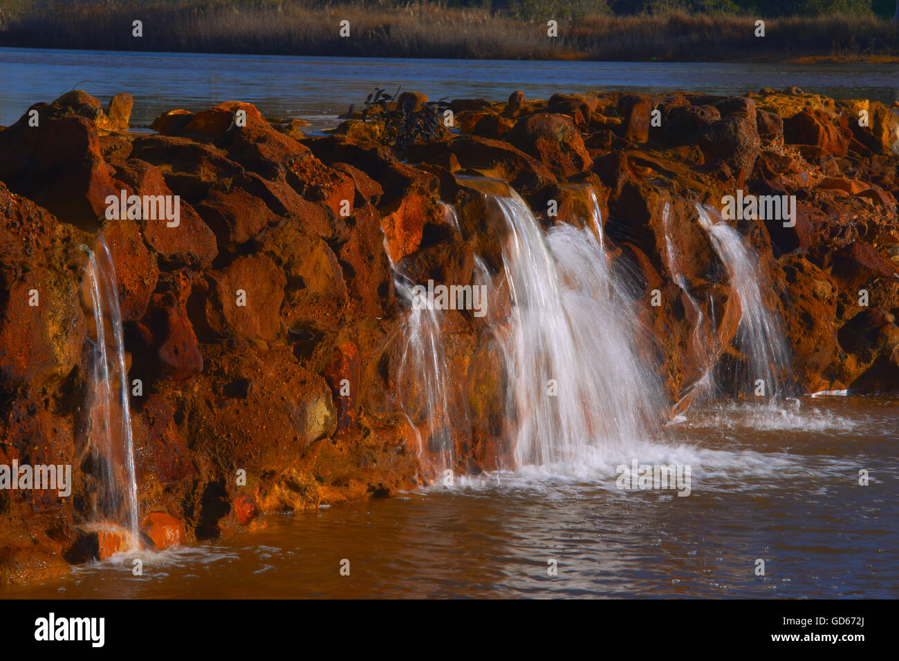 Rio Tinto, Tinto River, Rio Tinto mines, Huelva province, Andalusia ...