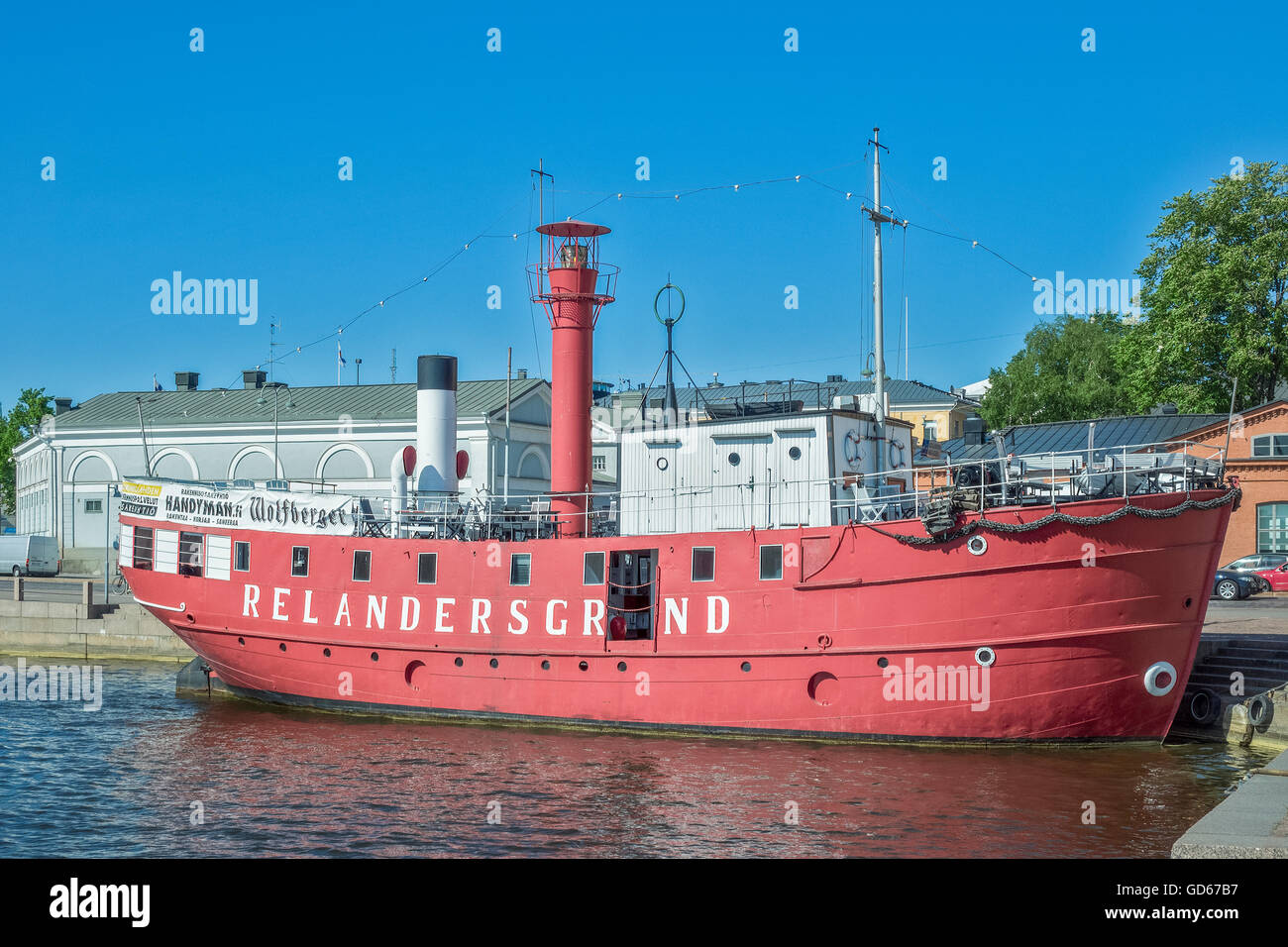 Red Relandersgrund Lightship Helsinki Finland Stock Photo - Alamy
