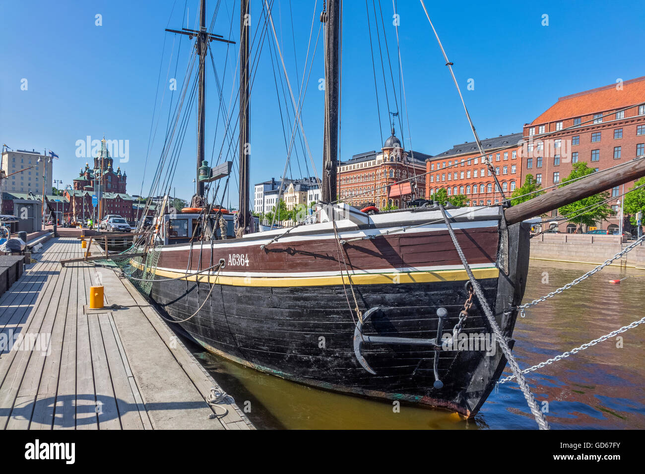 Sailing Ship In The North Harbour Helsinki Finland Stock Photo - Alamy