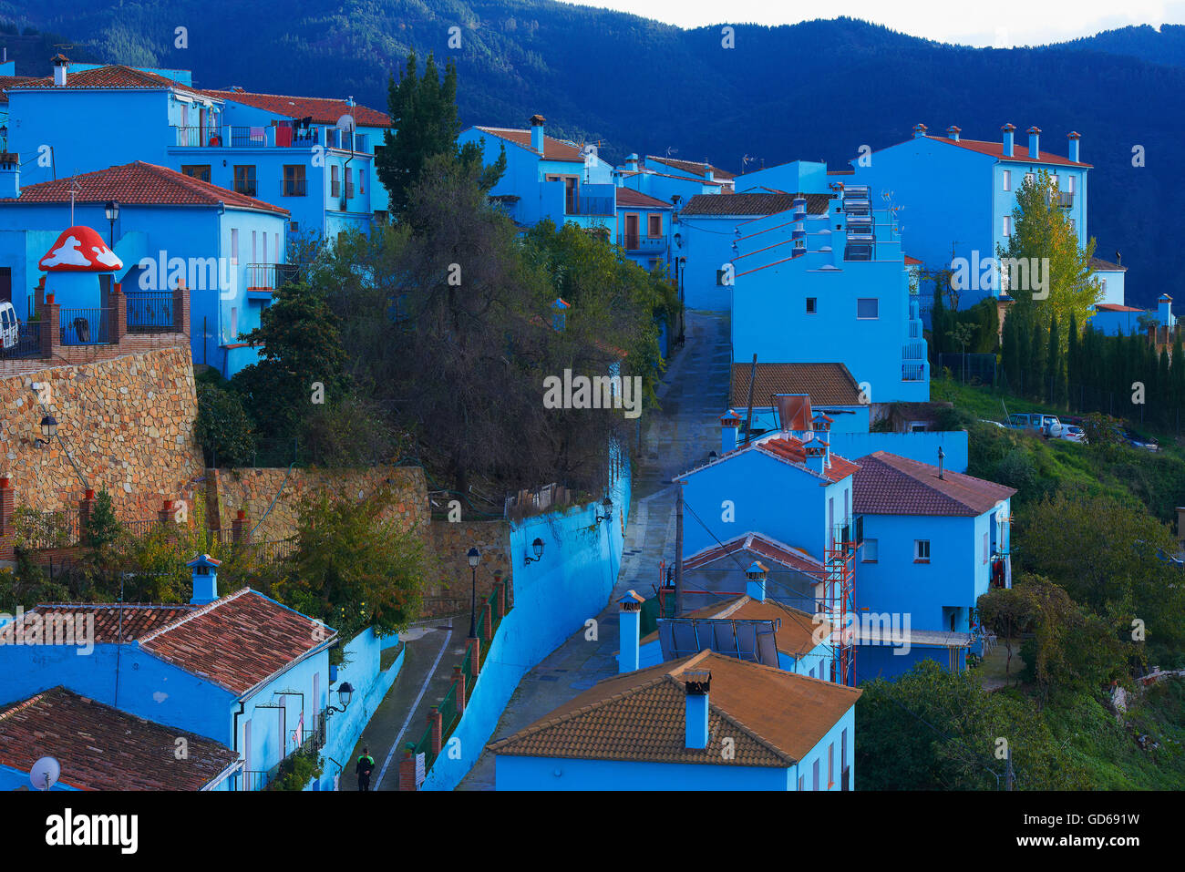 Juzcar, Genal Valley, Genal river valley, Serrania de Ronda, Smurfs ...