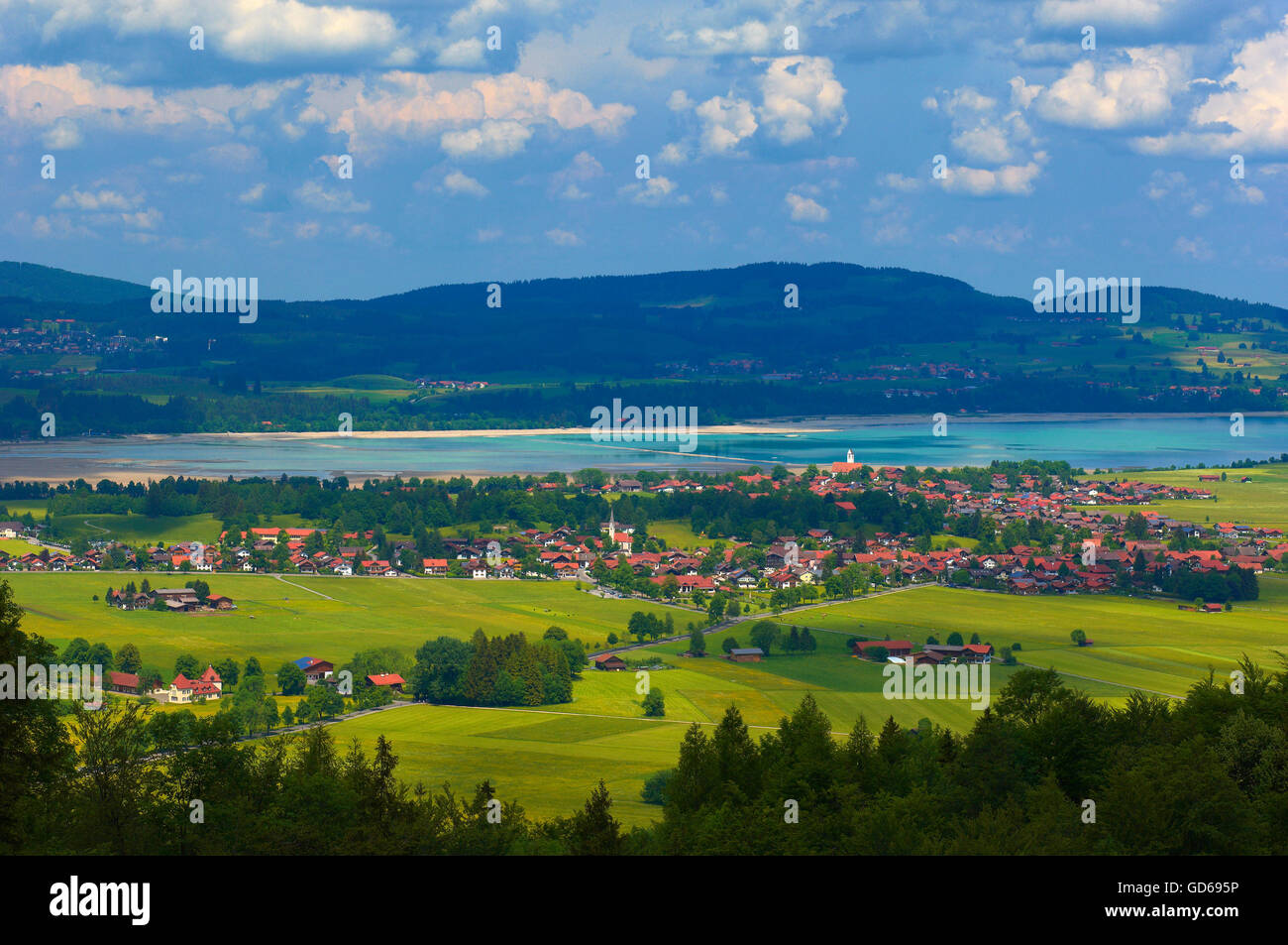Schwangau, Lake Forggensee, Allgau, Near Fussen, Bavaria, Germany ...