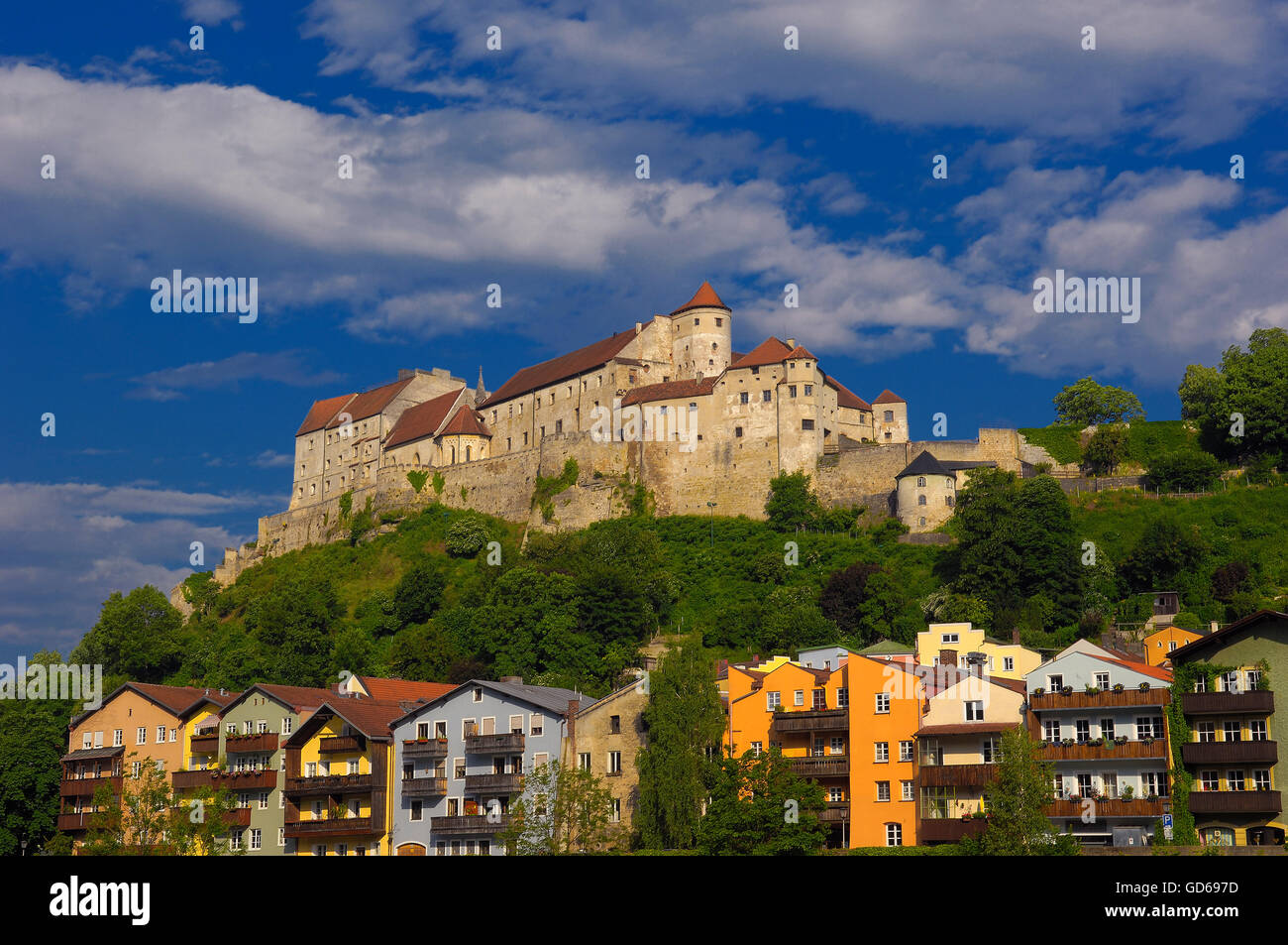 Burghausen, Castle, Altotting district, Upper Bavaria, Bavaria, Germany ...