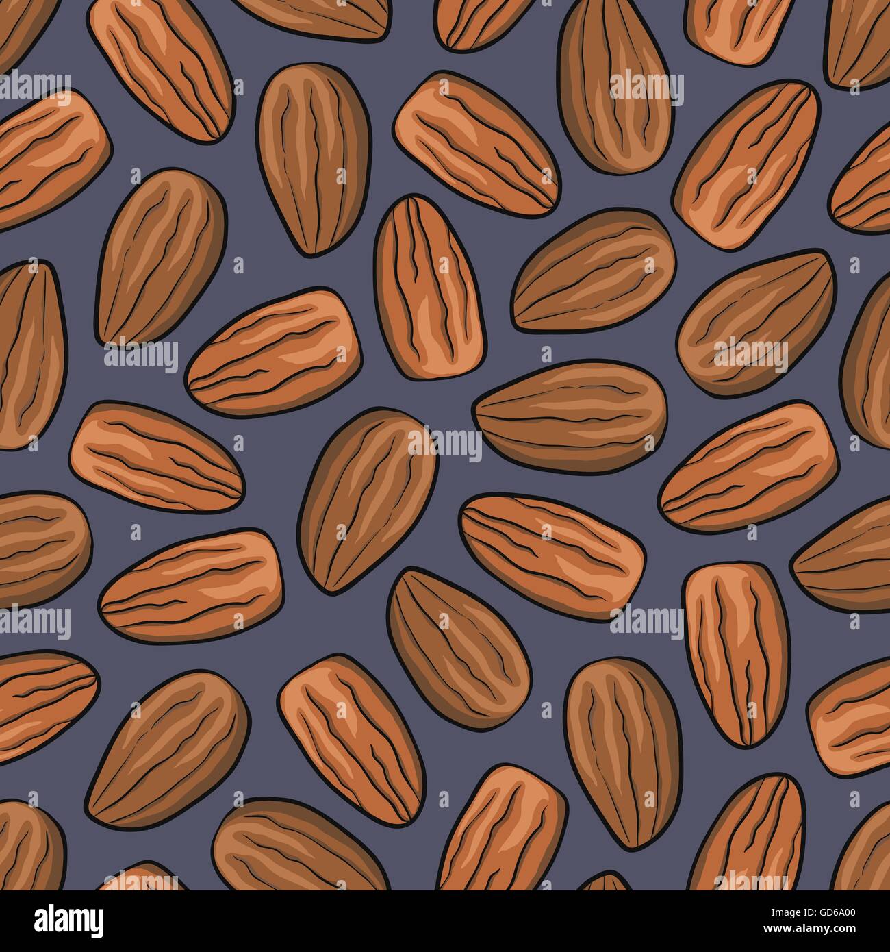 Almond nut seamless vector background Stock Vector Image & Art - Alamy