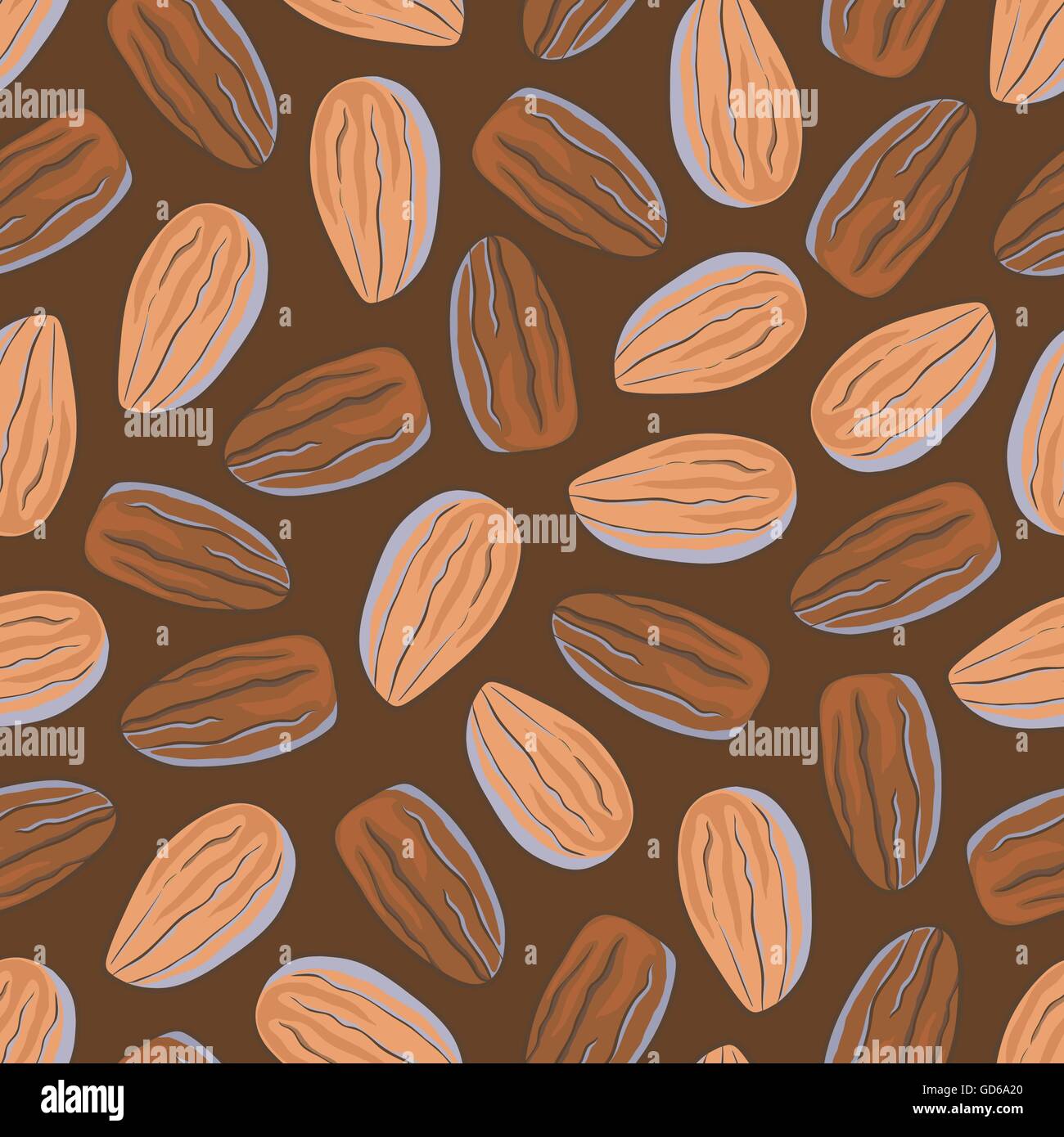 Almond nut seamless vector background Stock Vector Image & Art - Alamy