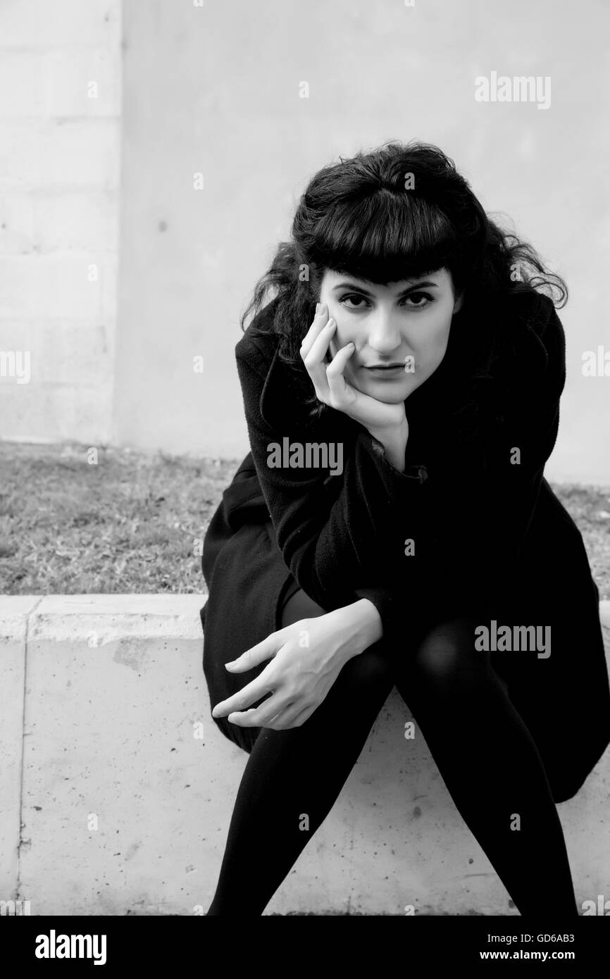 Looking bored Black and White Stock Photos & Images - Alamy