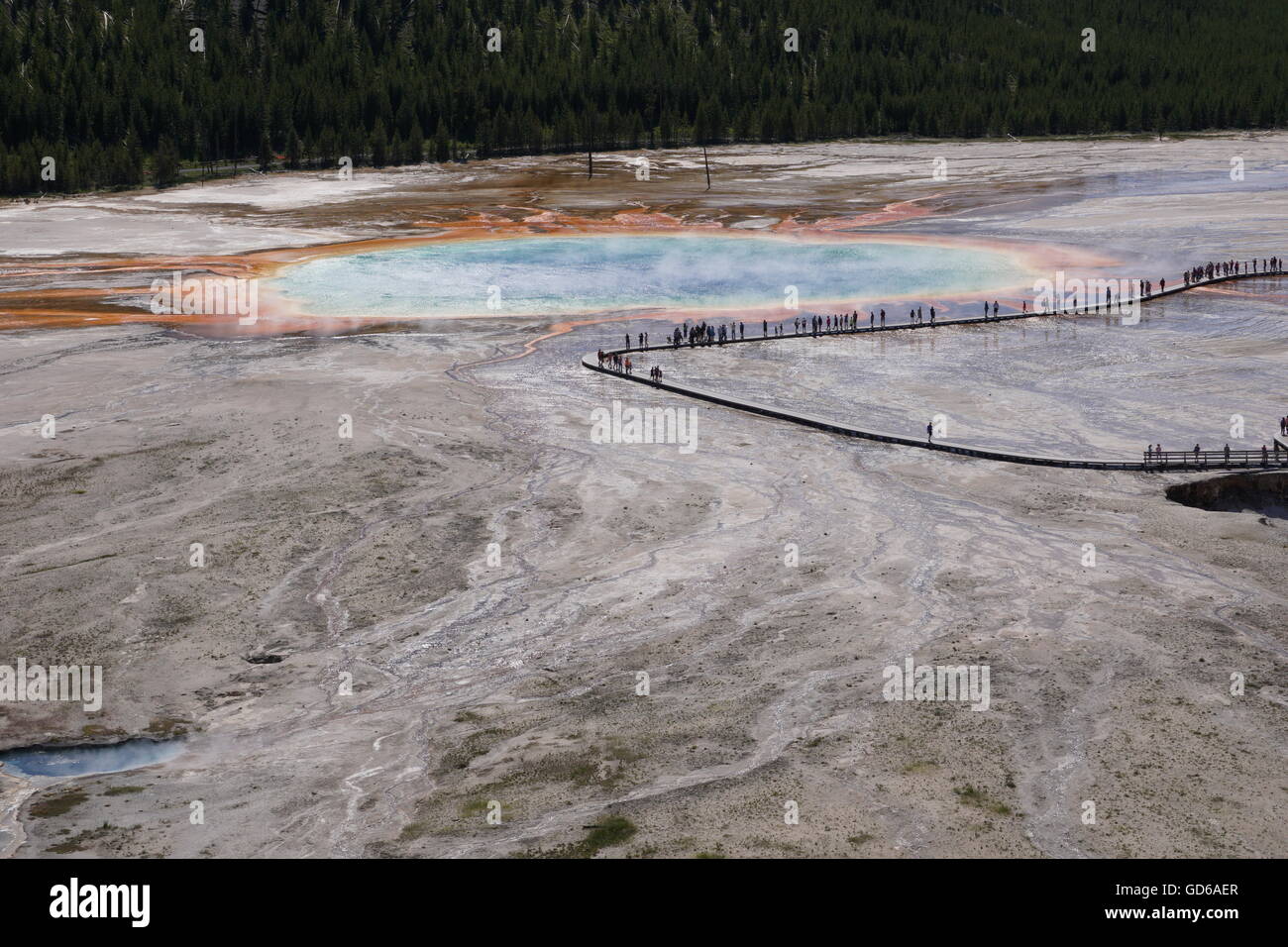 Grand prismatic spring aerial hi-res stock photography and images - Alamy