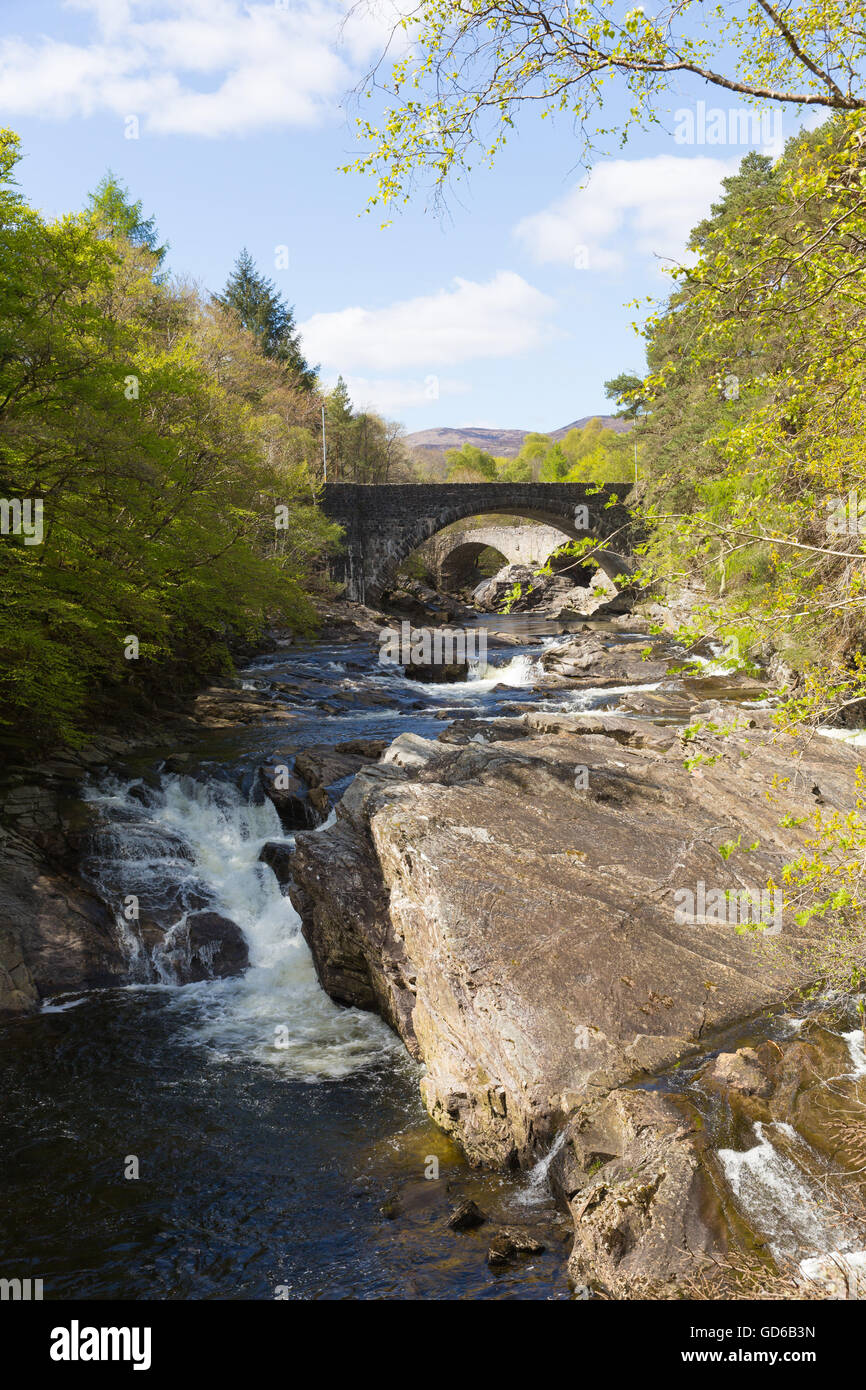 River Moriston falls by Invermoriston bridge Scotland UK Scottish ...