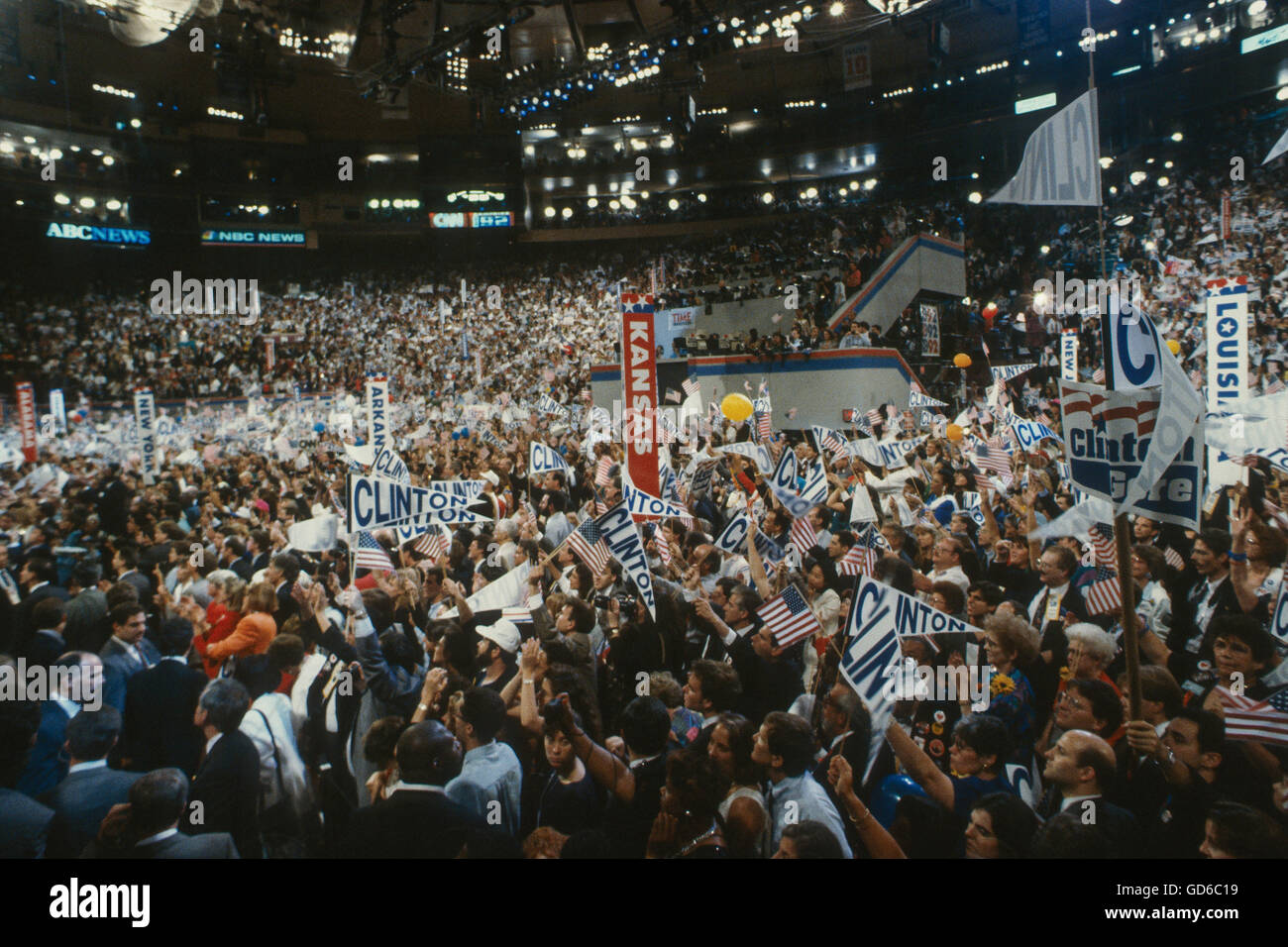 New York, USA, 16th July, 1992 The final day of the 1992 Democratic ...
