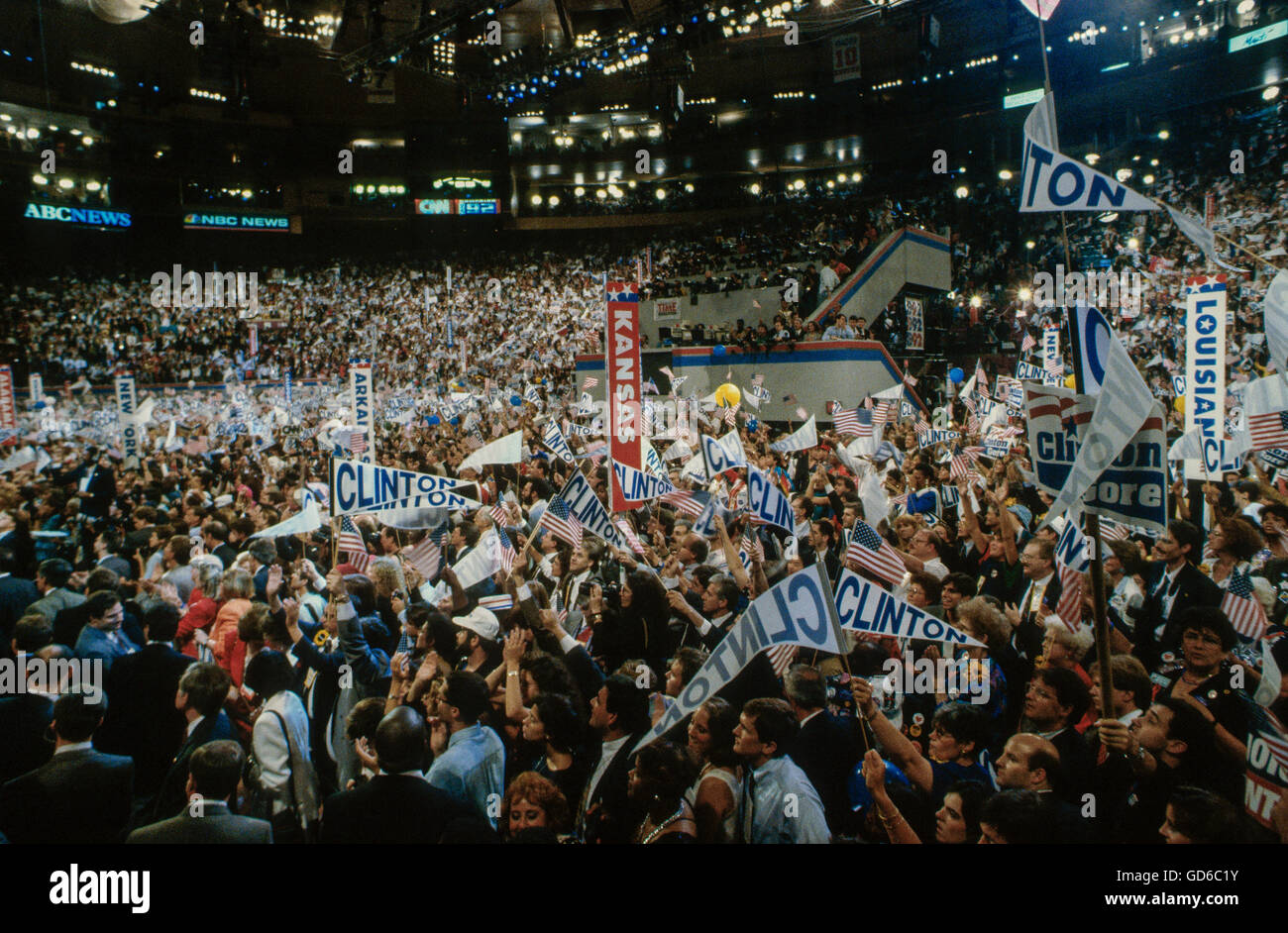 New York, USA, 16th July, 1992 The final day of the 1992 Democratic ...